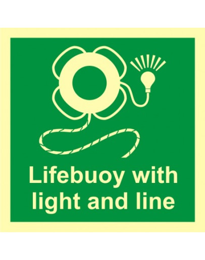LIFEBUOY WITH LIGHT AND LINE