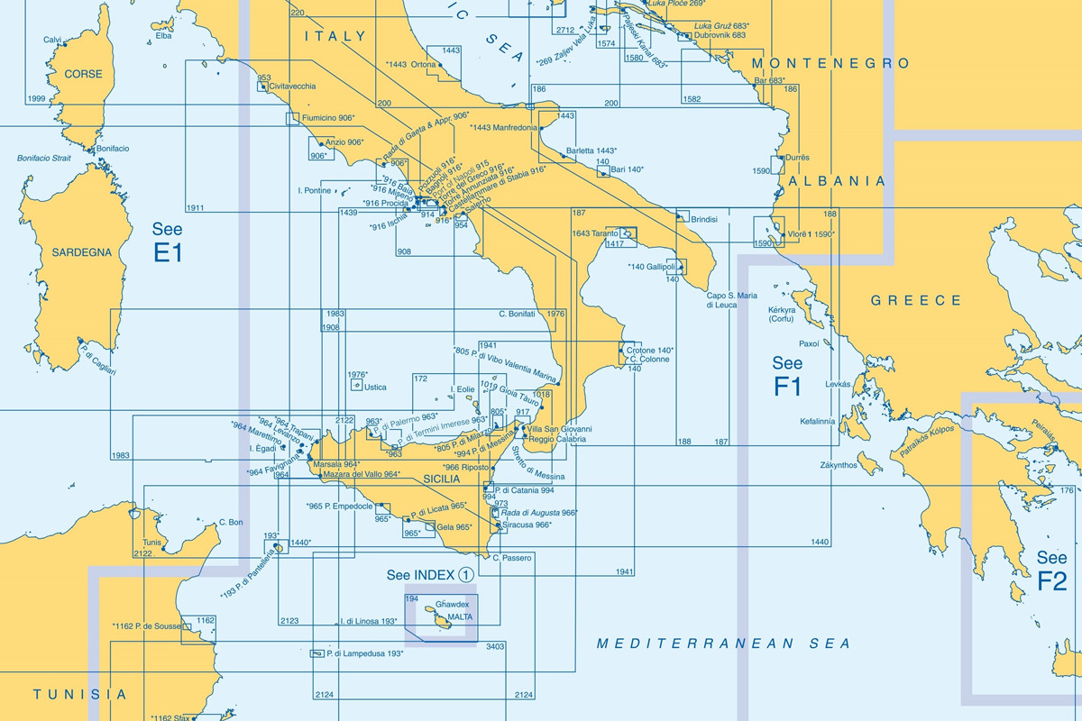 Camogli Carte Nautiche - Carte e Pubblicazioni Nautiche - Tirreno Sud ...